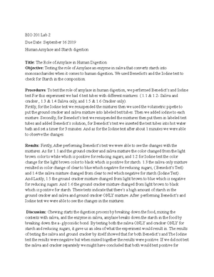 Exam 1 study guide BIO 201 - EXAM 1 BIO 201 STUDY GUIDE - LECTURES 1 ...