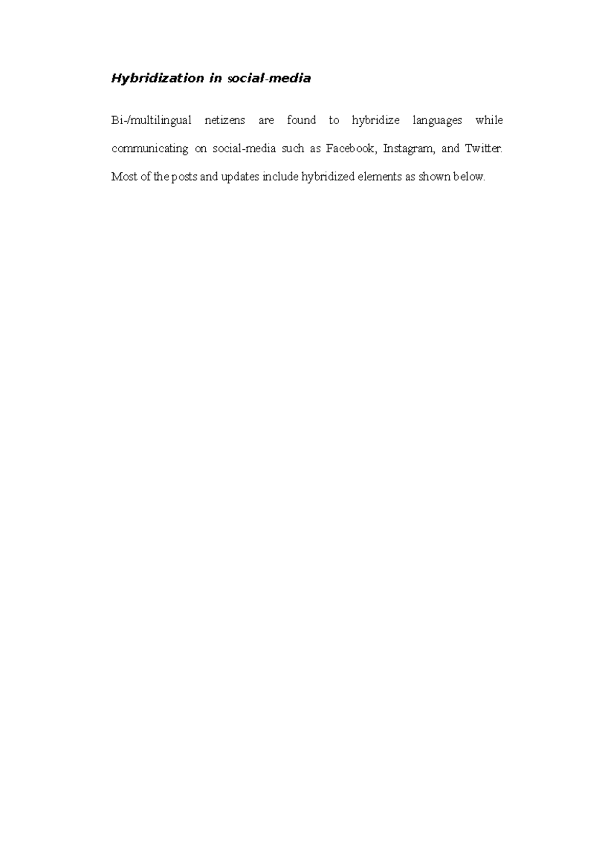 Hybridization in social-media - Hybridization in social-media Bi ...