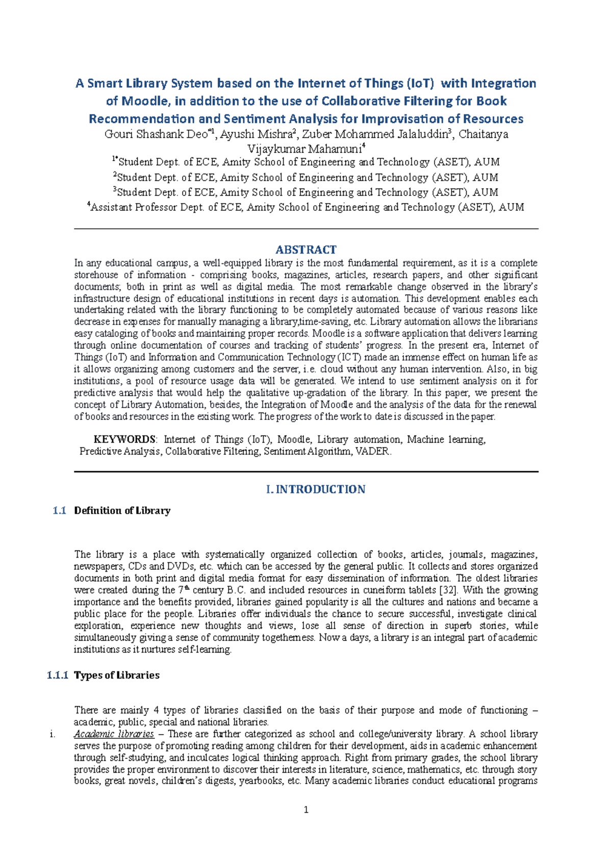 Ijresmtpaper - help - A Smart Library System based on the Internet of Things (IoT) with ...