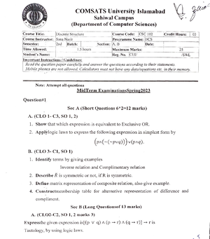 New doc 10-12-2023 21 - Discrete Structures - Studocu