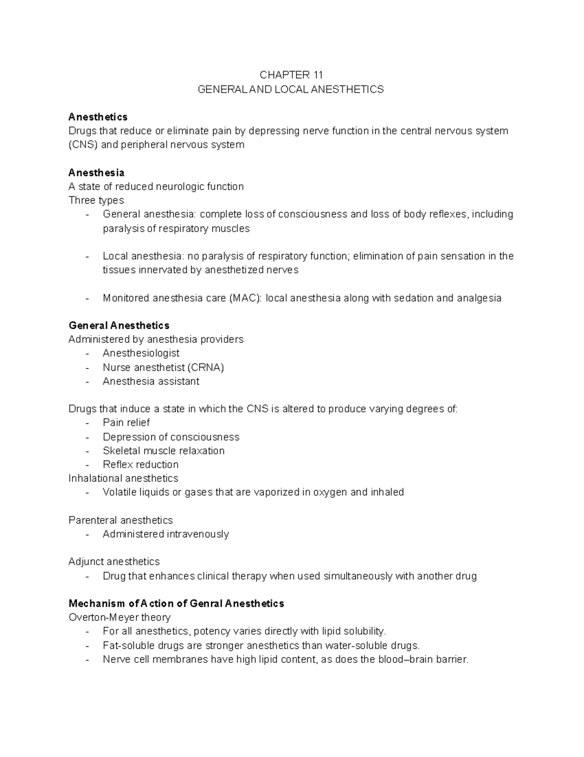 Untitled document - Chapter 11 notes - CHAPTER 11 GENERAL AND LOCAL ...