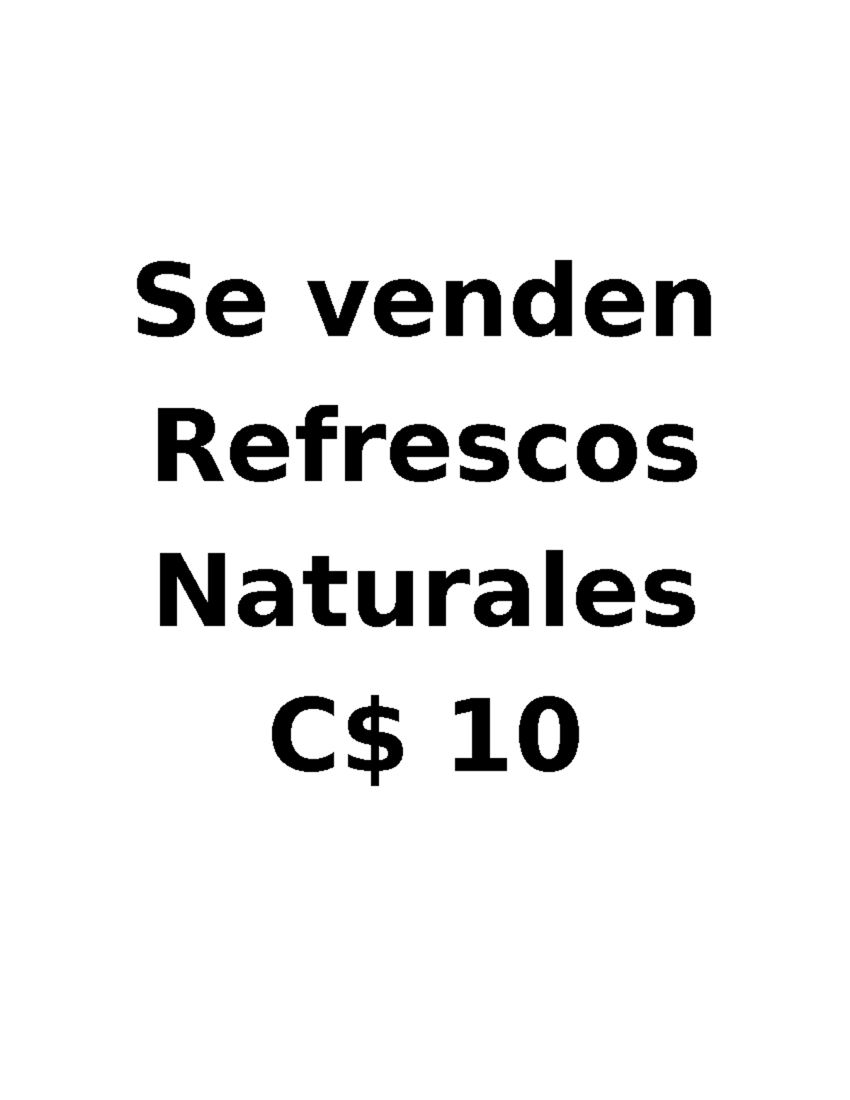 Rotulo - Diseño De Sistemas En Internet - Se venden Refrescos Naturales ...