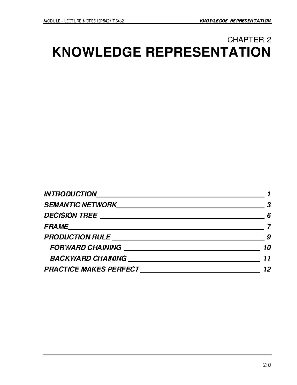 2 Knowledge Representation V3 - KNOWLEDGE REPRESENTATION - CHAPTER - Studocu
