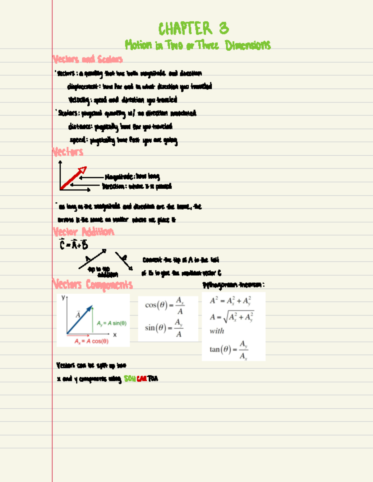 General Physics Chapter 3 - CHAPTER 3 Motion in Two orthree Dimensions ...