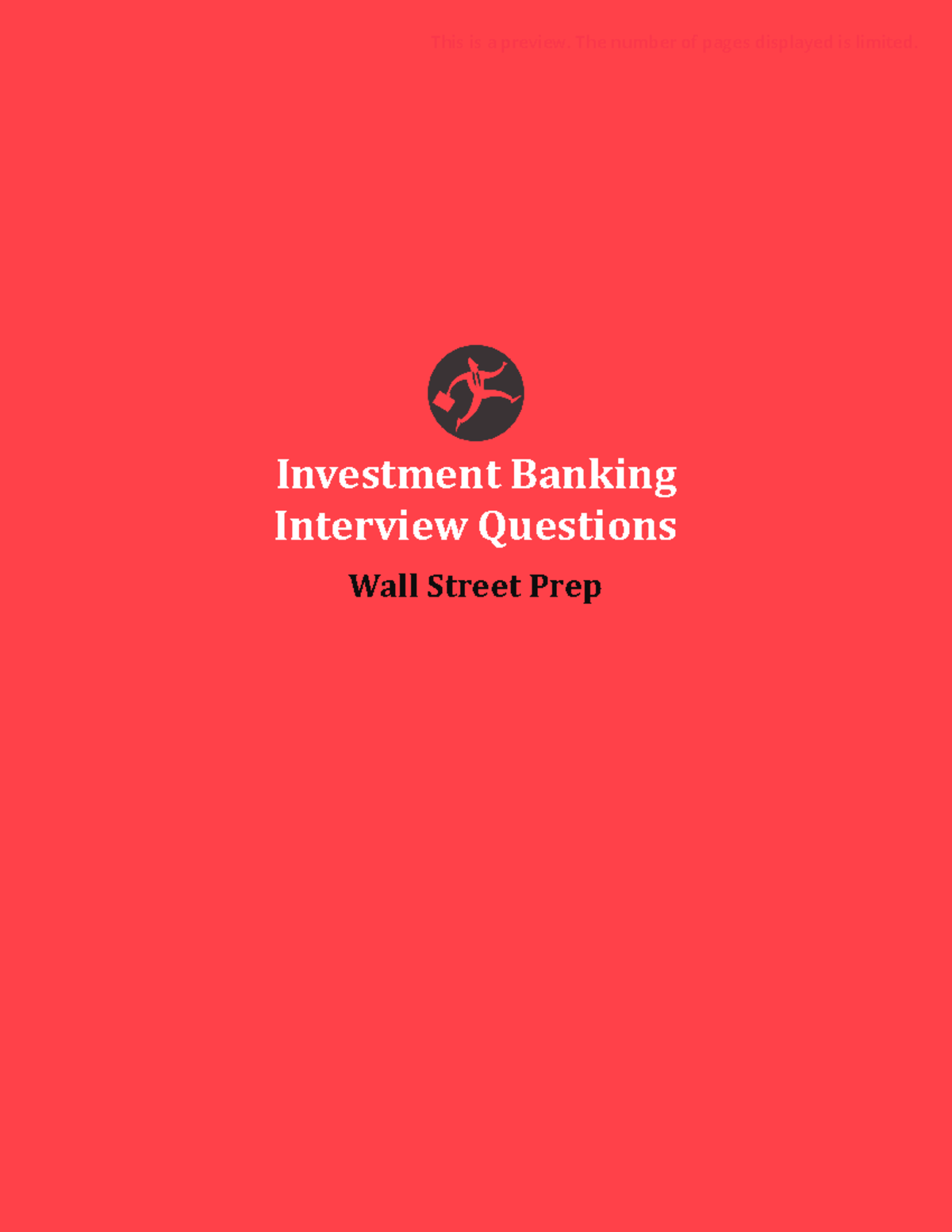 WSP Red Book Sampler - Investment Banking Interview Questions Wall ...