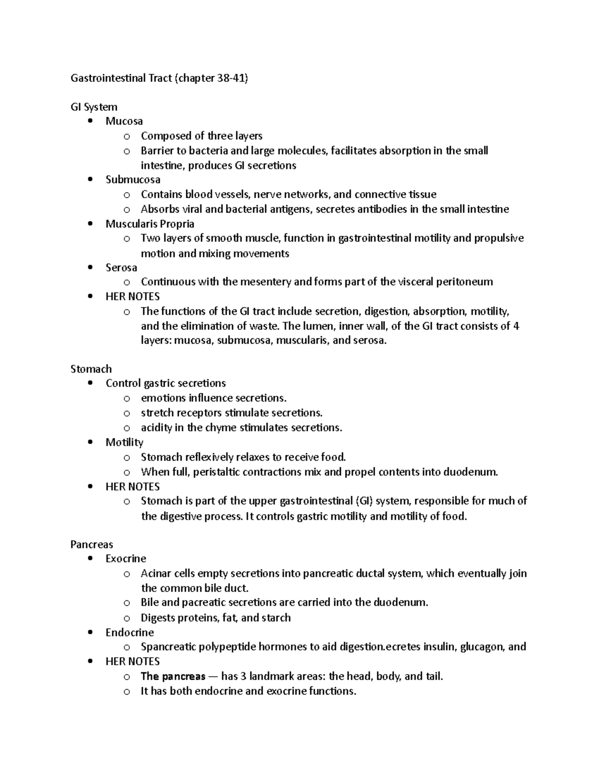 GI advanced - These notes cover certain diseases such as cirrhosis ...