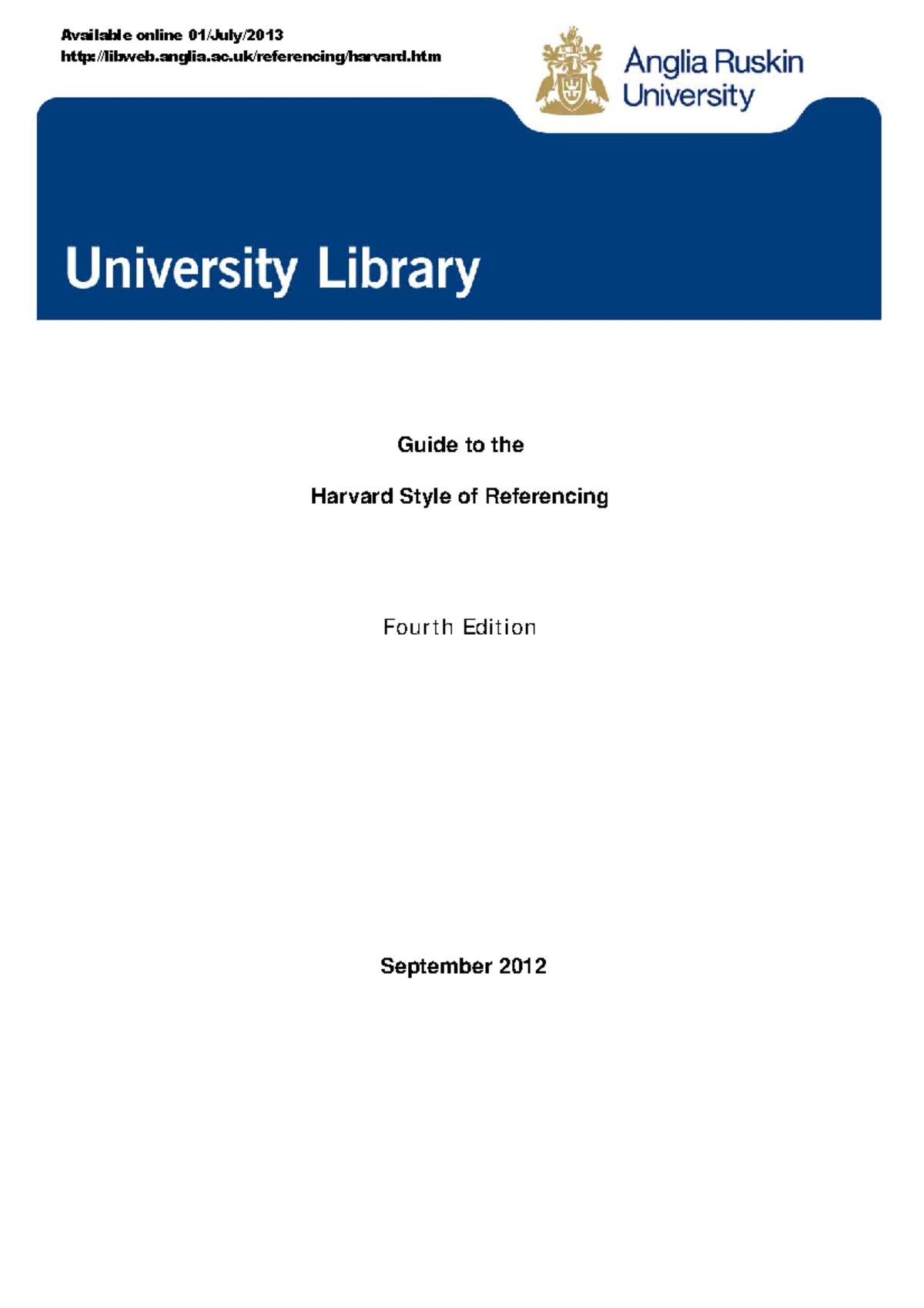 A Harvard referencing jj km,´p - Guide to the Harvard Style of ...