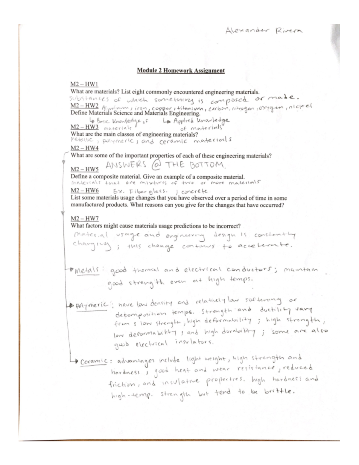 ENG GEN 151 M2 HW - Homework assignment - Alexander Rivera Module 2 ...
