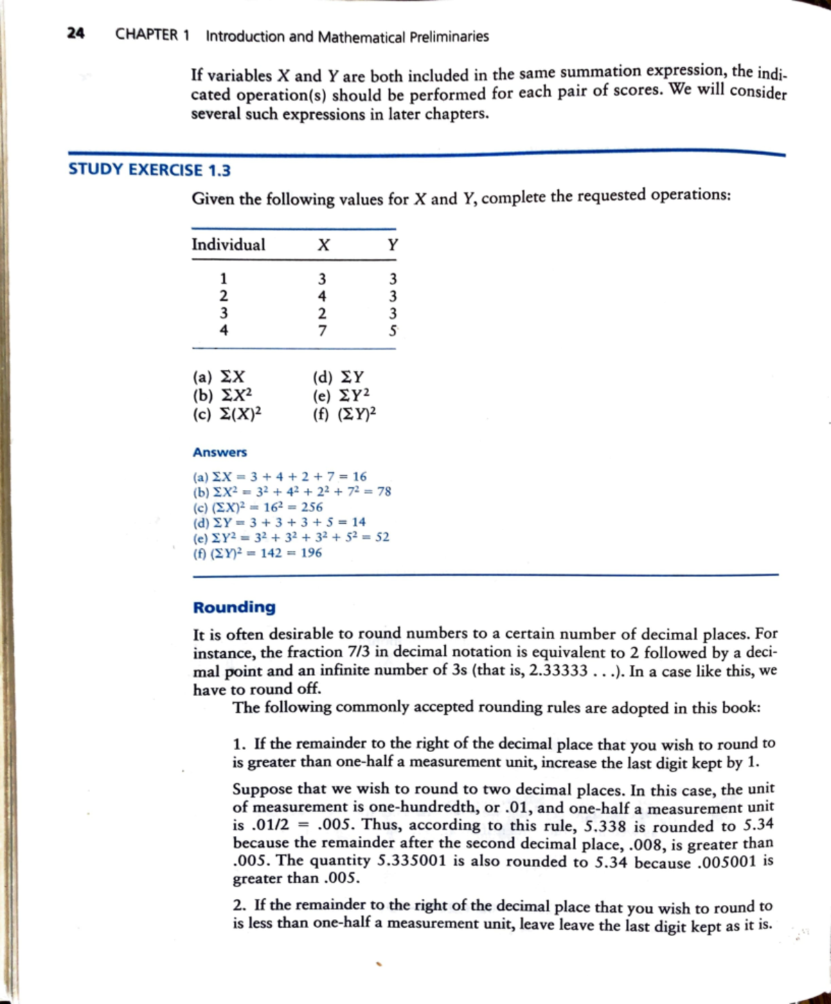 Rounding - workbook answers - 24 CHAPTER 1 Introduction and Mathematical Preliminaries If ...