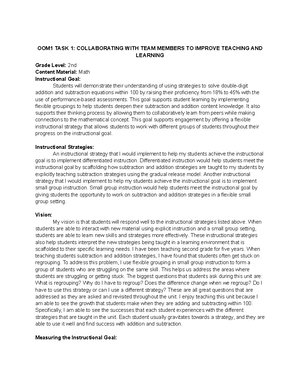 OMM1 TASK 4 revisions - Task 4 Passed - OMM1 TASK 4: TEACHING SOCIAL ...