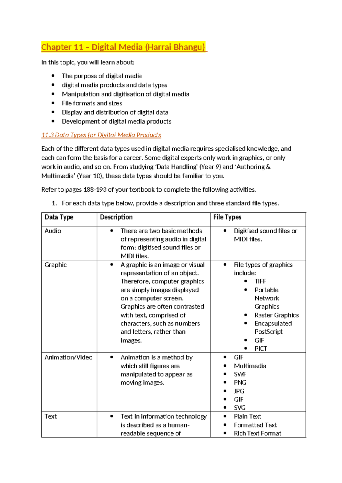 10IST Digital Media Theory: Chapter 11 - Digital Media Overview ...