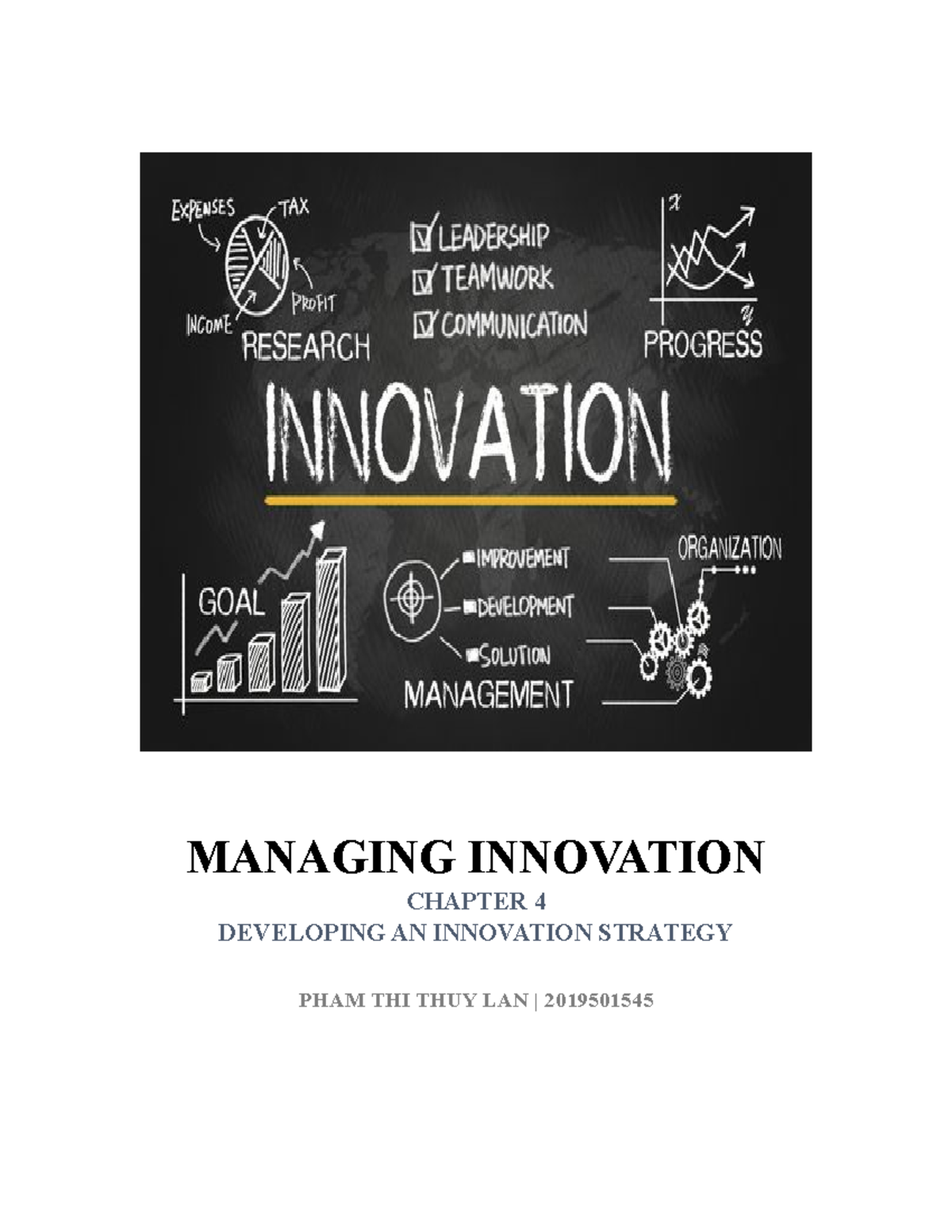 Chapter 4 - DEVELOPING AN INNOVATION STRATEGY - MANAGING INNOVATION ...