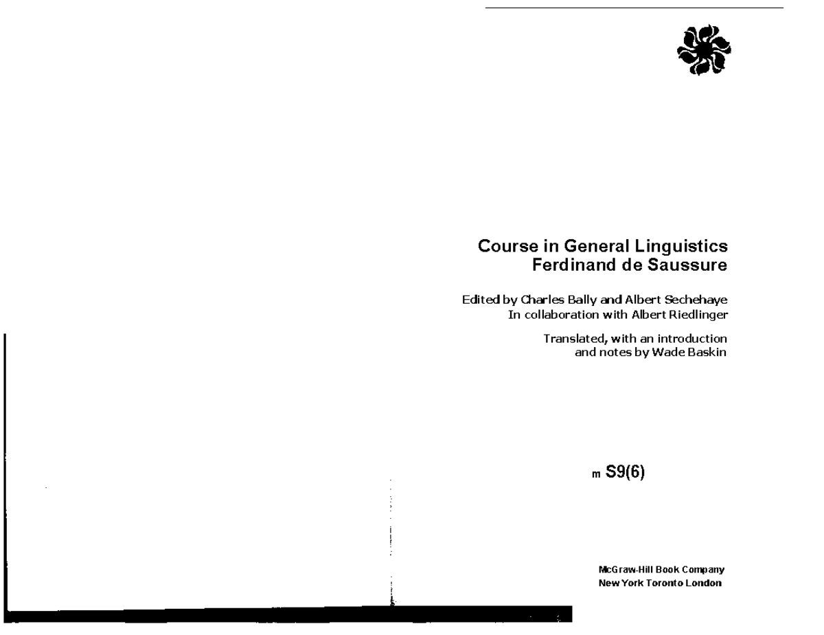 Nature of the Linguistic Sign (on pg. 65-70) - Course in General ...