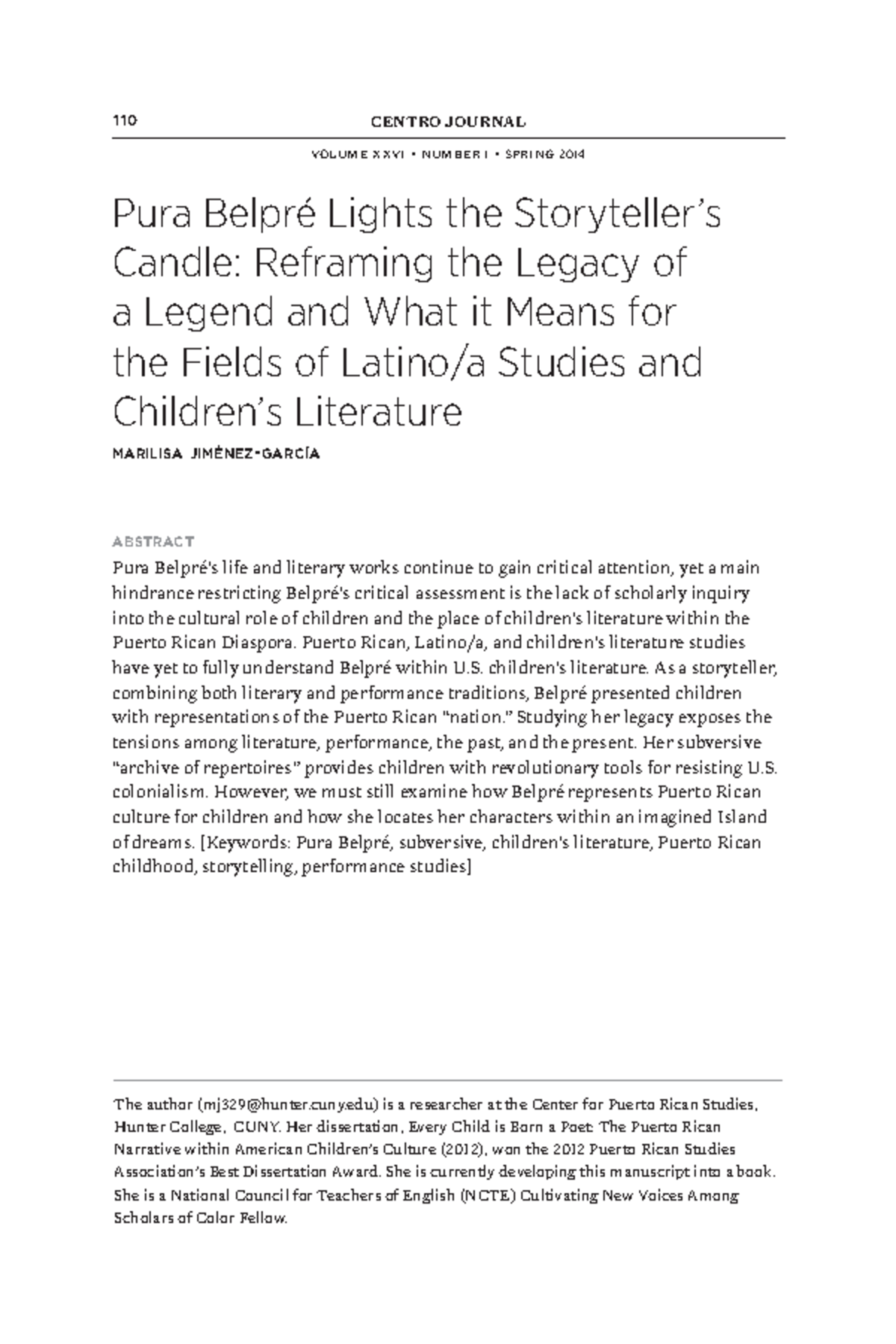 Pura Belpre Lights the Storytellers Cand - Pura Belpré Lights the ...