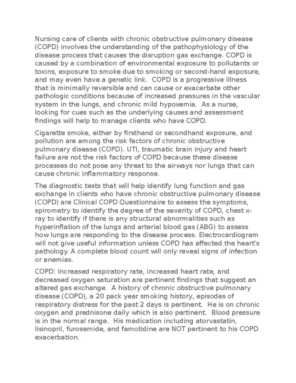 COPD - COPD - Nursing care of clients with chronic obstructive ...