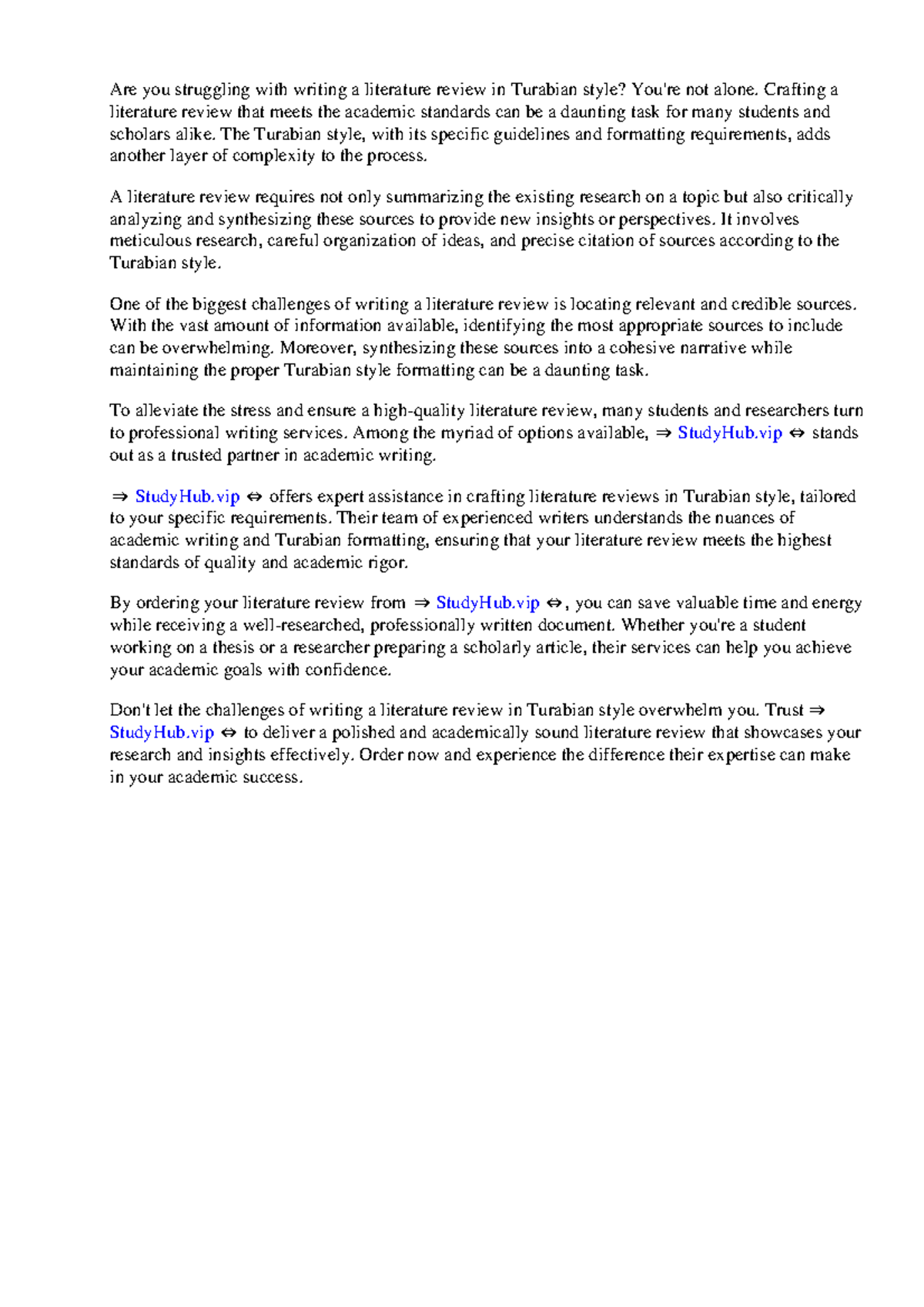 Sample Literature Review Turabian Style - Are you struggling with ...