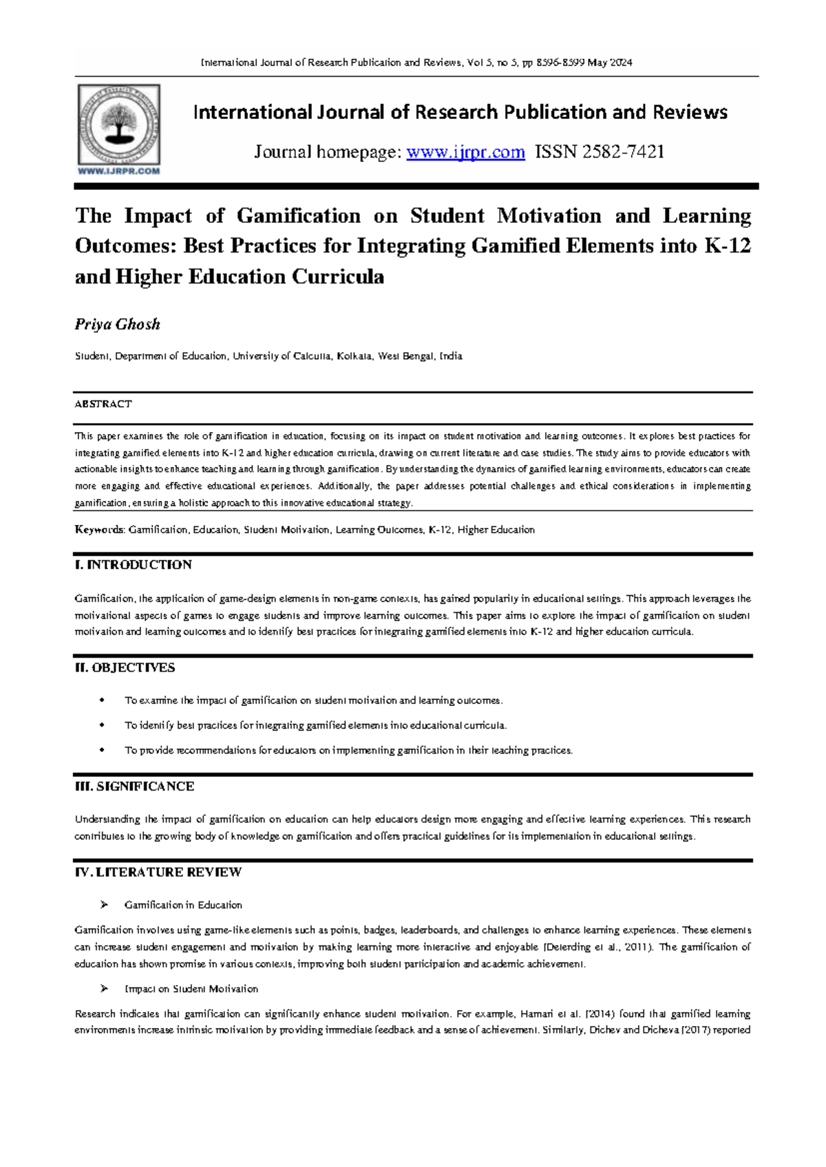 Ijrpr 28305 - International Journal of Research Publication and Reviews ...