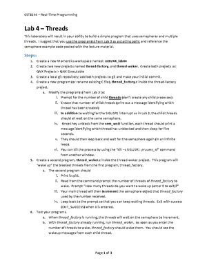 Lab 5 - Message Passing - Lab 5 instructions for real time programming ...