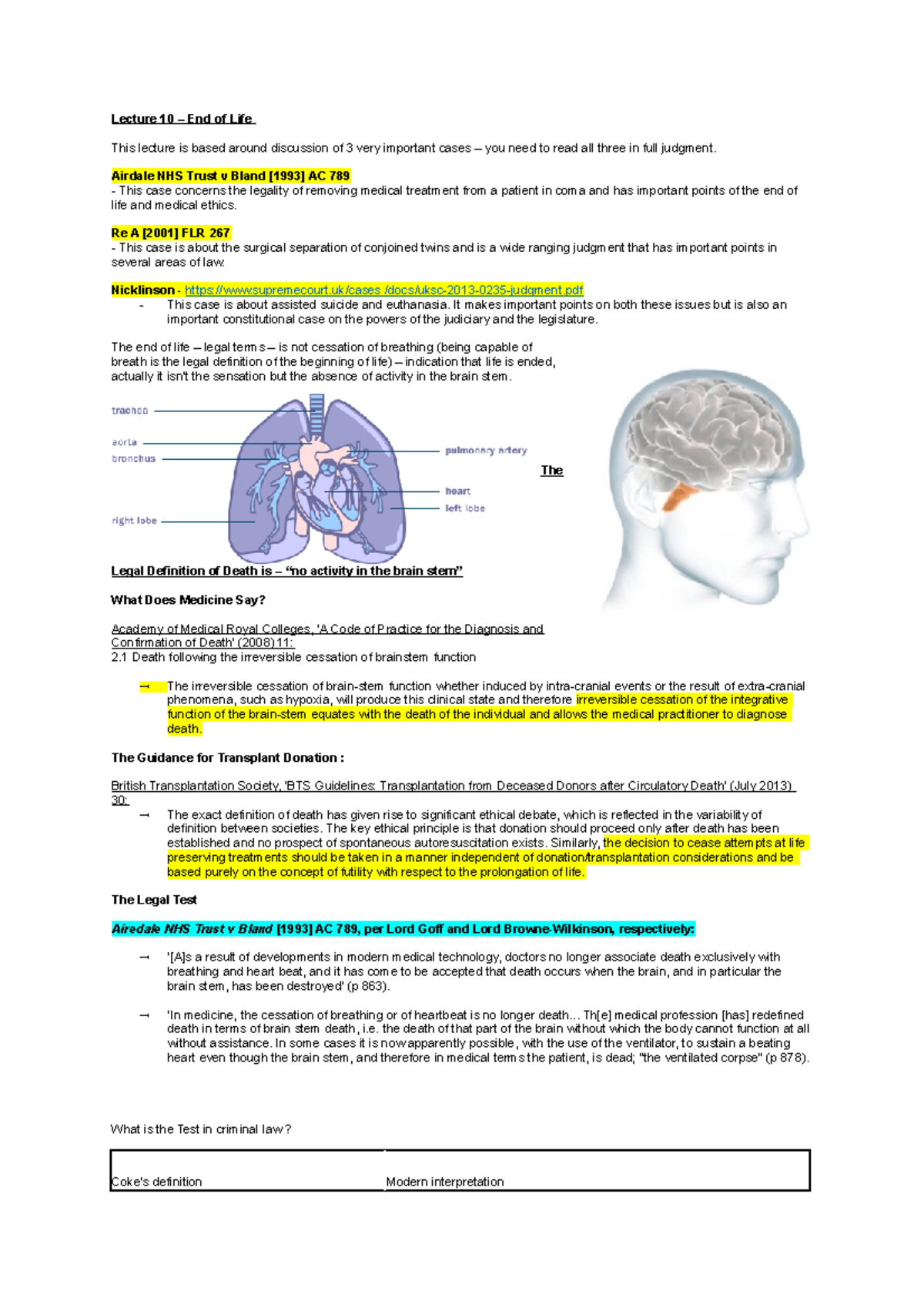 Lecture 10 - notes - Lecture 10 – End of Life This lecture is based ...