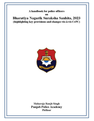BNSS - Notes of Bharatiya Nagarik Suraksha Sanhita, 2023 - 3 marks ...
