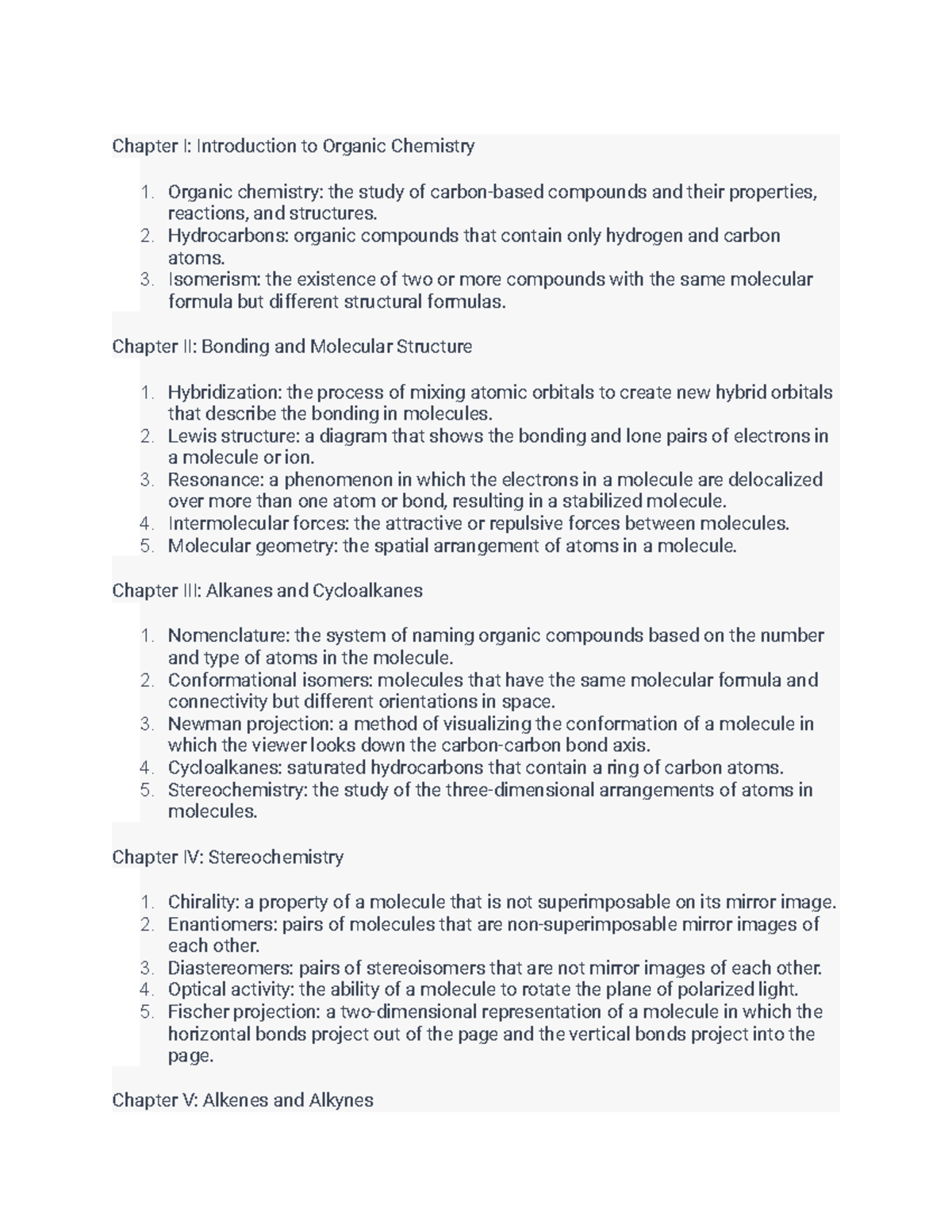 Organic Chemistry 1 - Chapter I: Introduction to Organic Chemistry ...