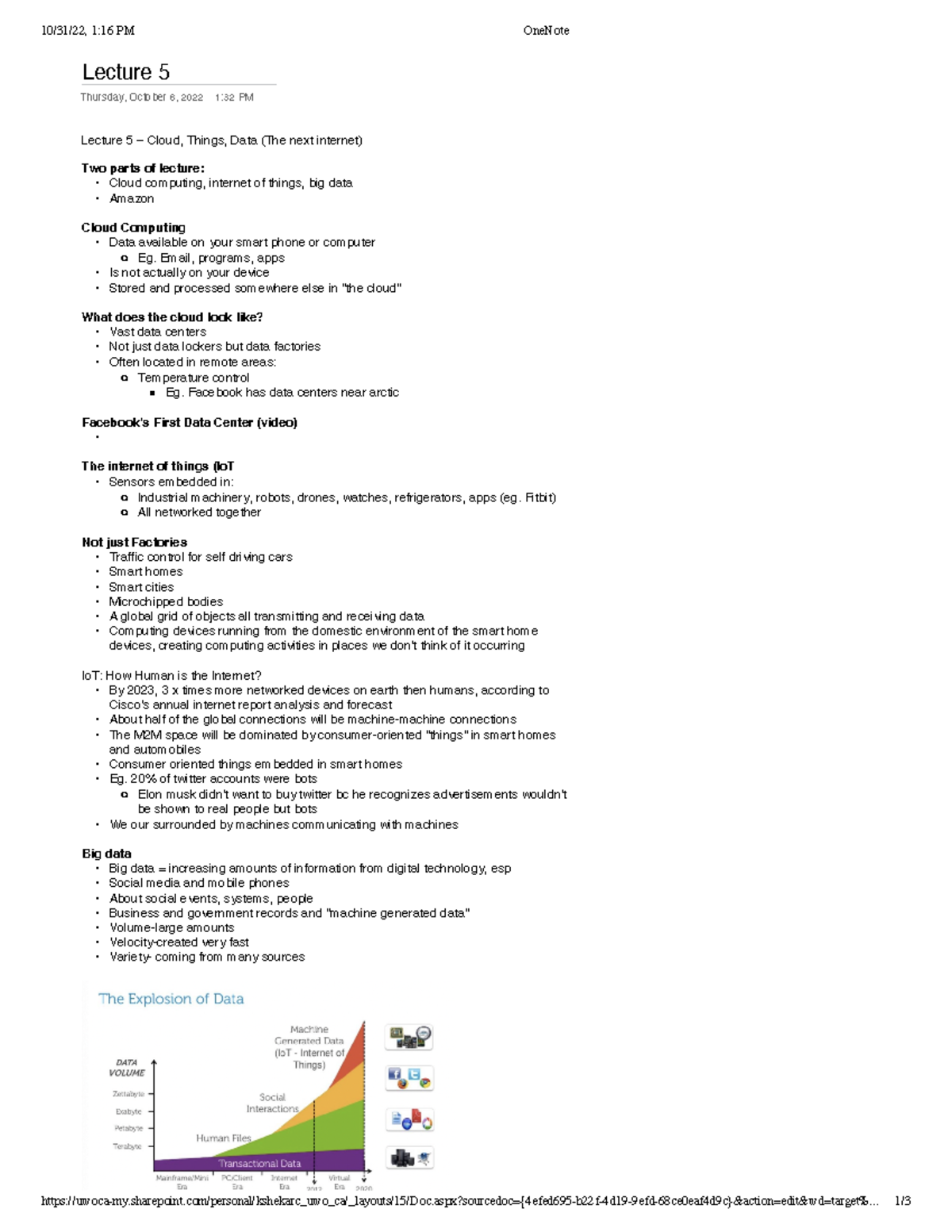 Lecture 5 - Mit 2500 - 10/31/22, 1:16 PM OneNote - Studocu