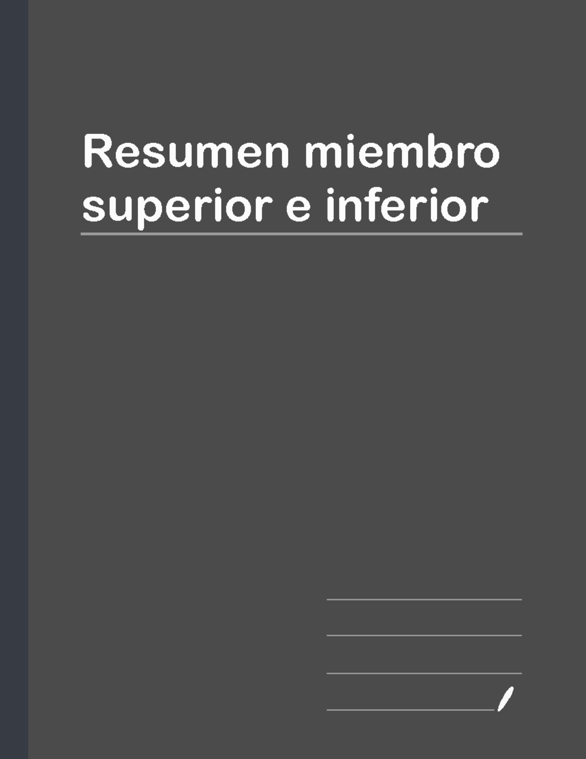 Resumen Miembro Superior E Inferior - Resumen miembro superior e ...