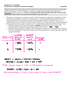 Prob set 3 - 2023 - problem sets - Problem set #3 – Probability ...