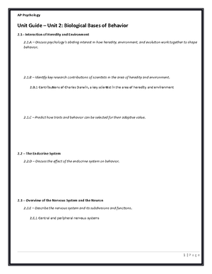 Psychology 2022 Fall Final Study Guide - Watson- Classical conditioning ...