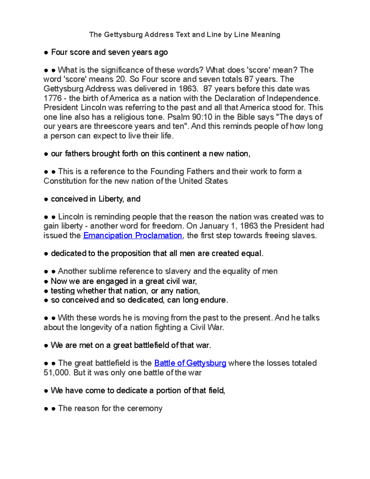 Gettysburg analysis - dfsdsfa - English Legal Language - IIUI - Studocu