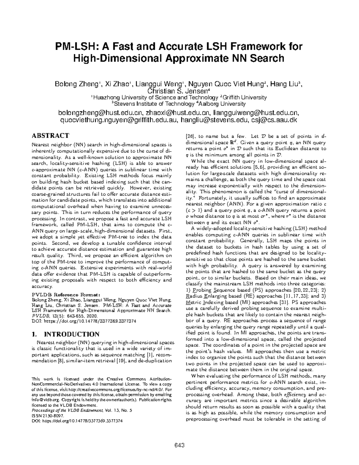 P643-zheng - Related material - A Fast and Accurate LSH Framework for ...