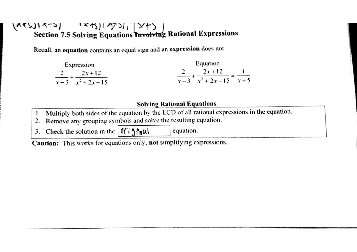 7.5- 7.6 Intermediate Algebra - MAT 1033 - Studocu