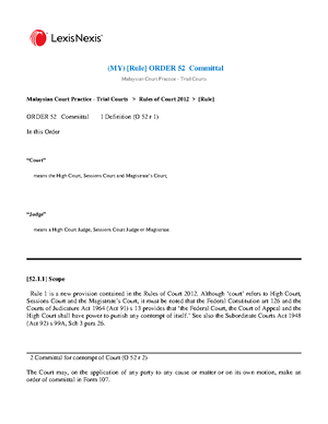 Order 50 Charging Orders - Malaysian Court Practice - Trial Courts ...