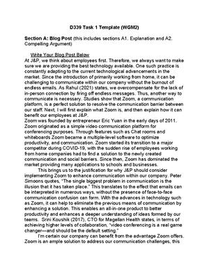 Technical Communications Task 1 WGU - C768 Technical Communications Task 1 C768, Task 1 Amanda ...