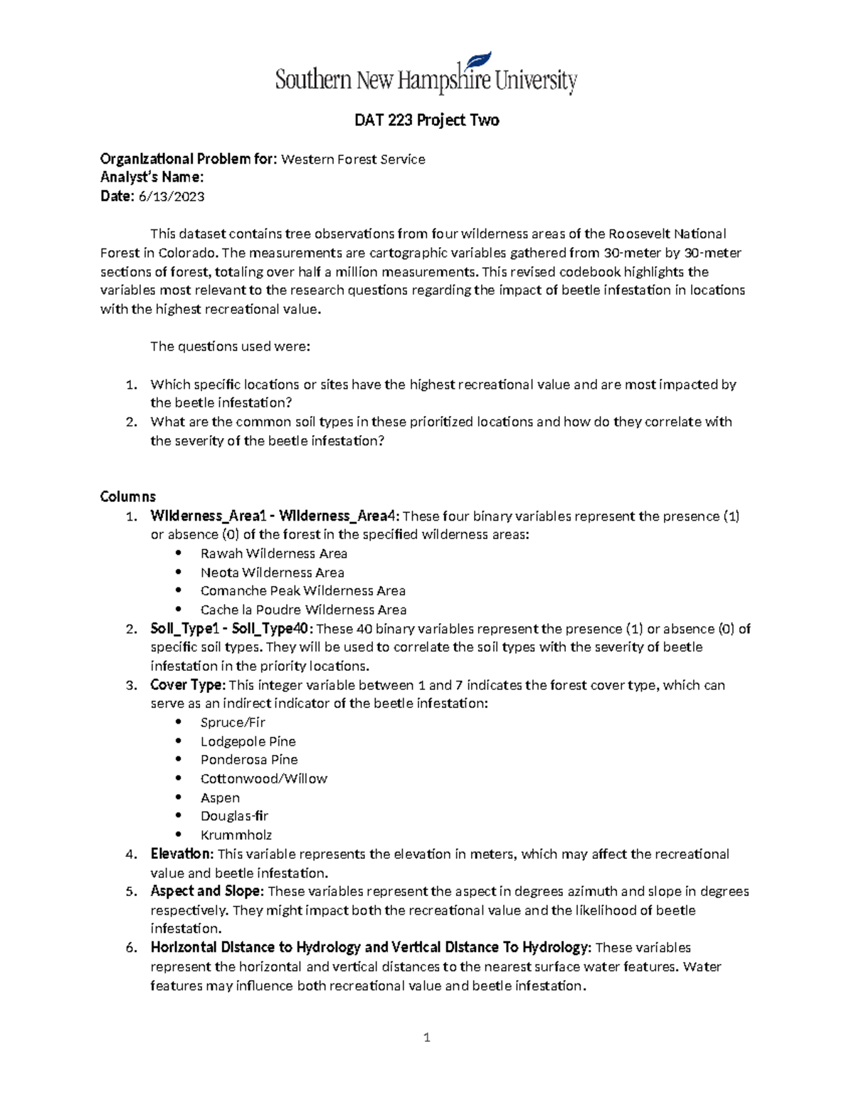 DAT 223 6-3 Project Three Milestone - DAT 223 Project Two ...
