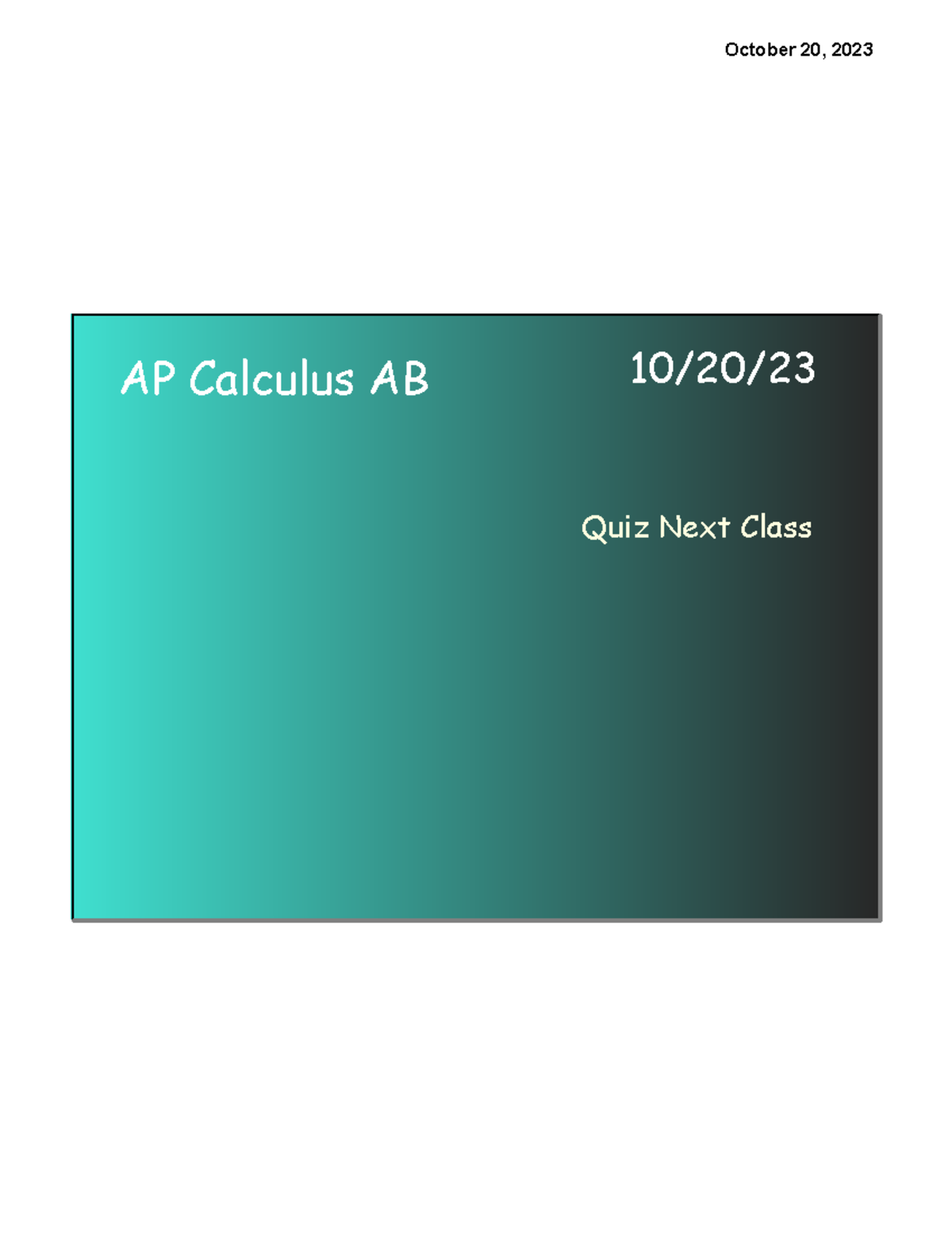 3.3 notes 2023 - kristin buys - AP Calculus AB 10 / 20 / 23 Quiz Next ...
