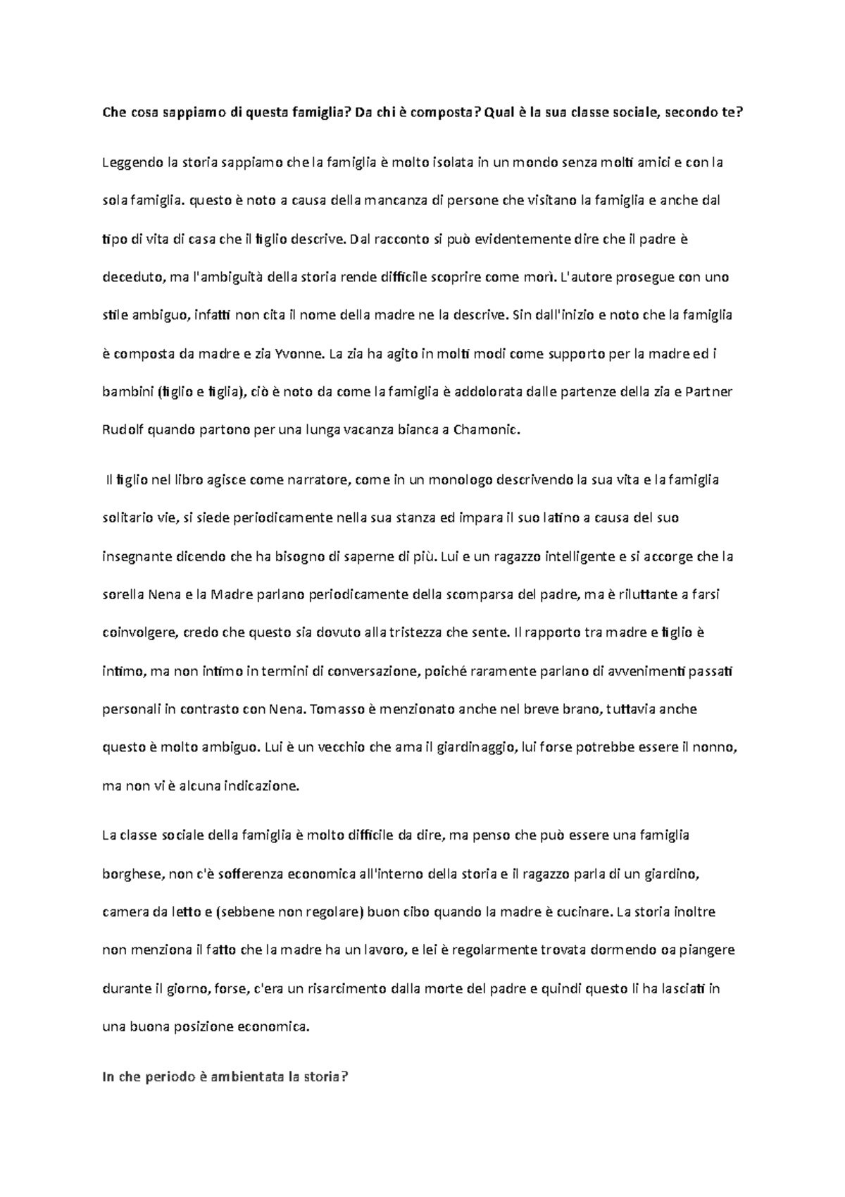 Exam 2013, questions and answers - Che cosa sappiamo di questa famiglia ...