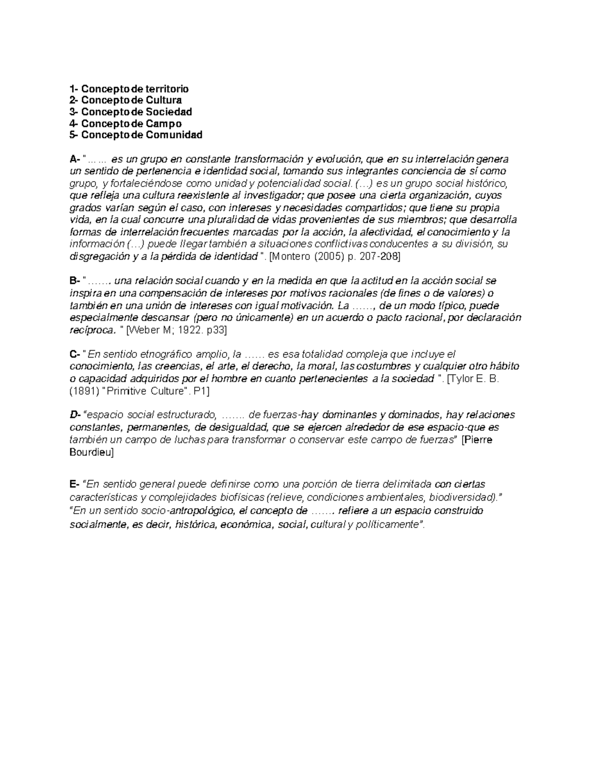 Clase UD2 - Conceptos - Ud2 - 1- Concepto de territorio 2- Concepto de Cultura 3- Concepto de ...