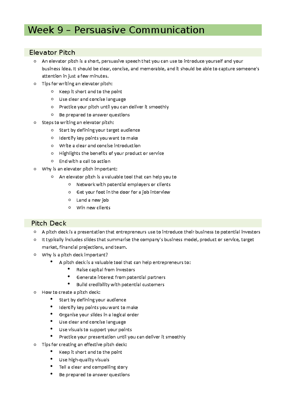 Week 9 - Persuasive Communication - Week 9 – Persuasive Communication ...