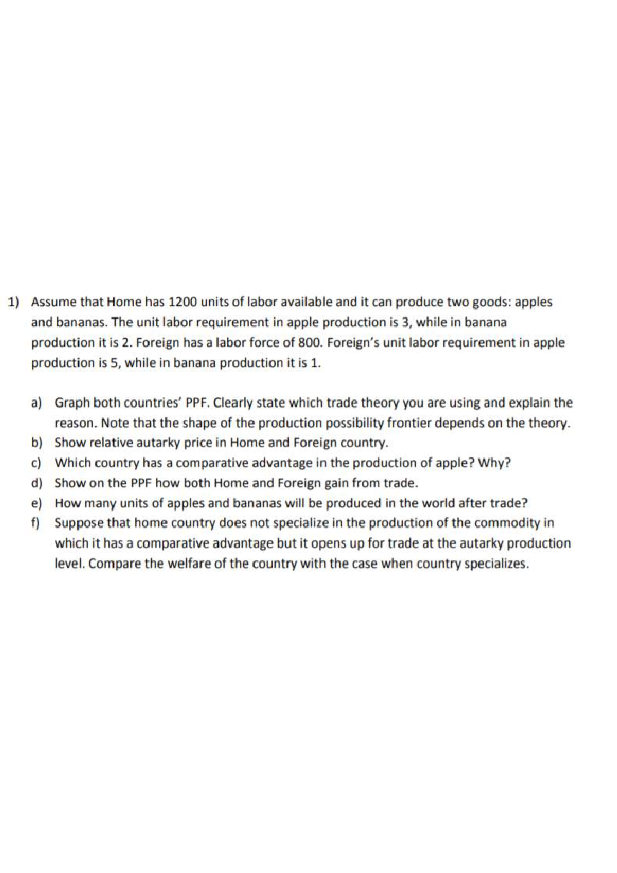 Question 1 - asd - Introduction to Economics 1 - Studocu