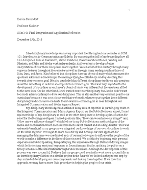 SCM 101 model case study - Professor Kushner SCM 101 To start off, I will be using the Shannon ...