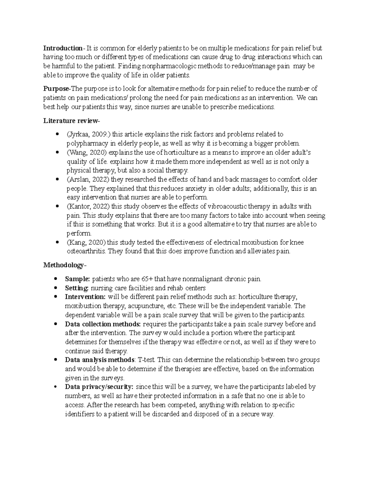 Research poster - Introduction - It is common for elderly patients to ...