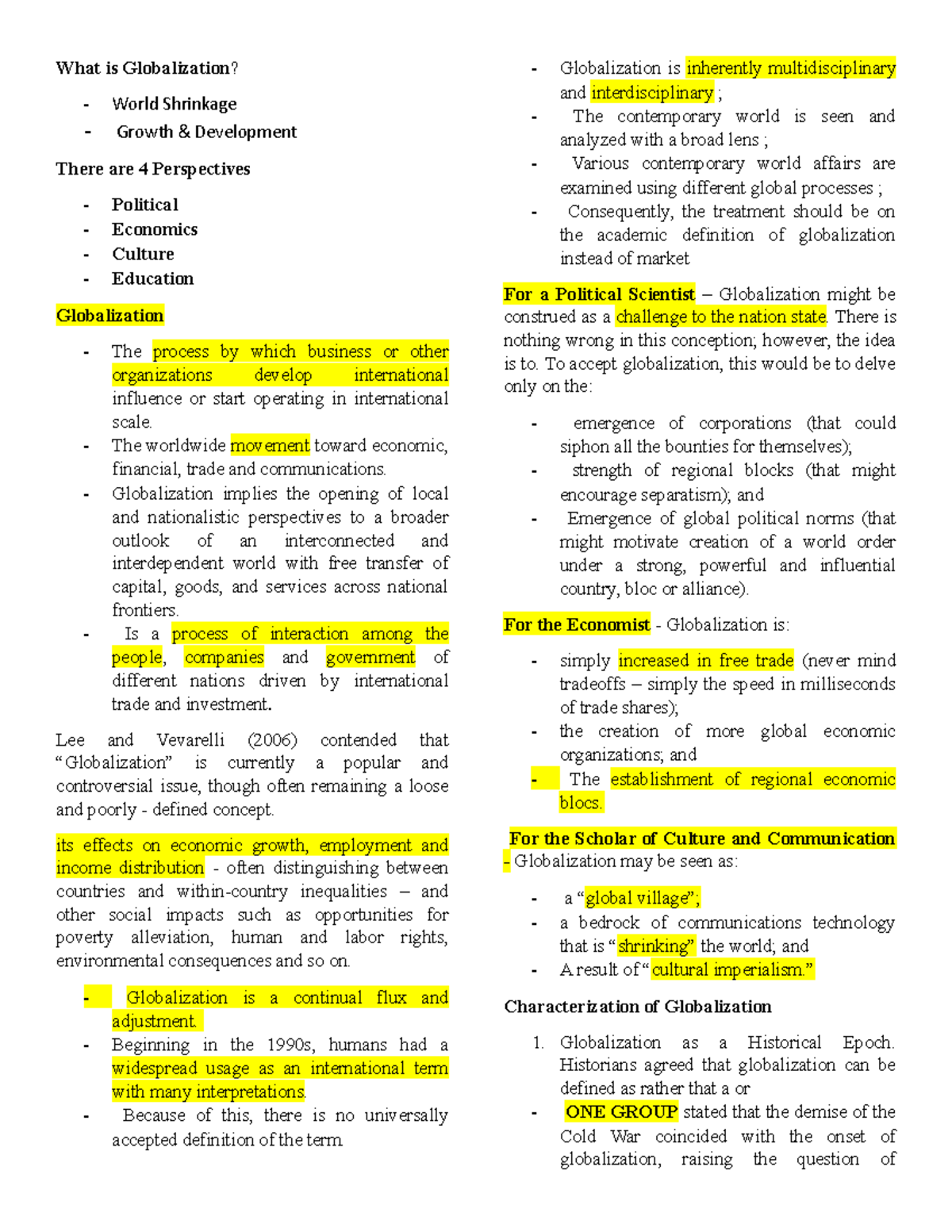 GC-World-Reviewer - REVIEWER - What is Globalization? World Shrinkage ...