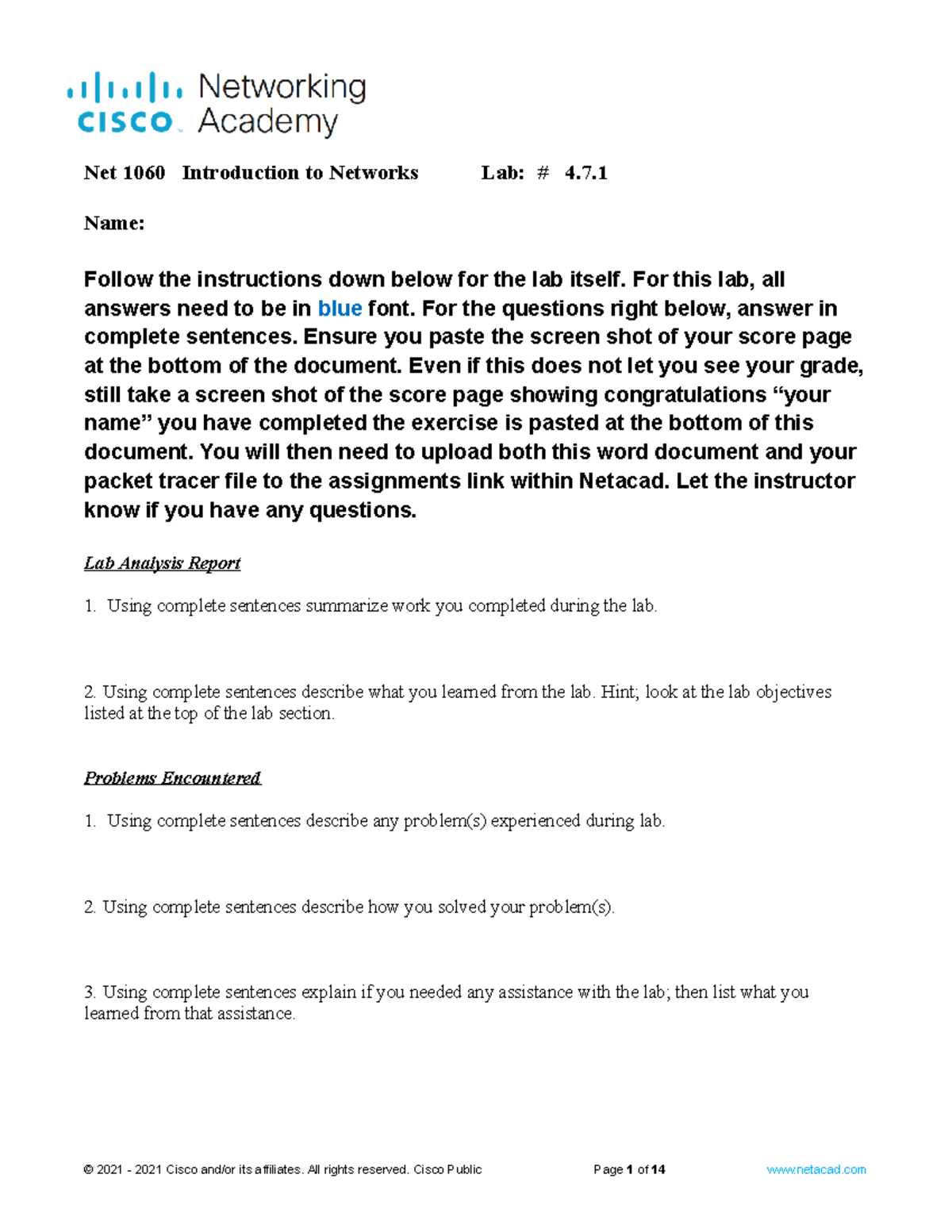 4.7.1 Packet Tracer - Physical Layer Exploration - Physical Mode - Net 1060 Introduction to ...