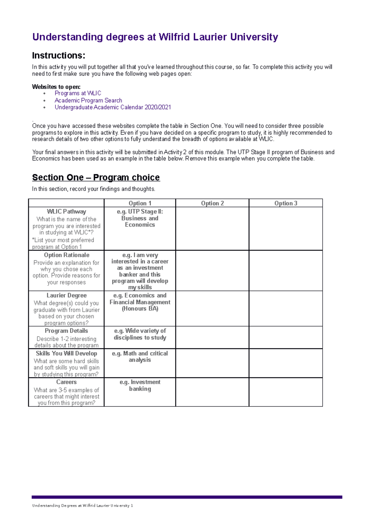 Understanding Degrees at Wilfrid Laurier University - MU650 - WLU - Studocu