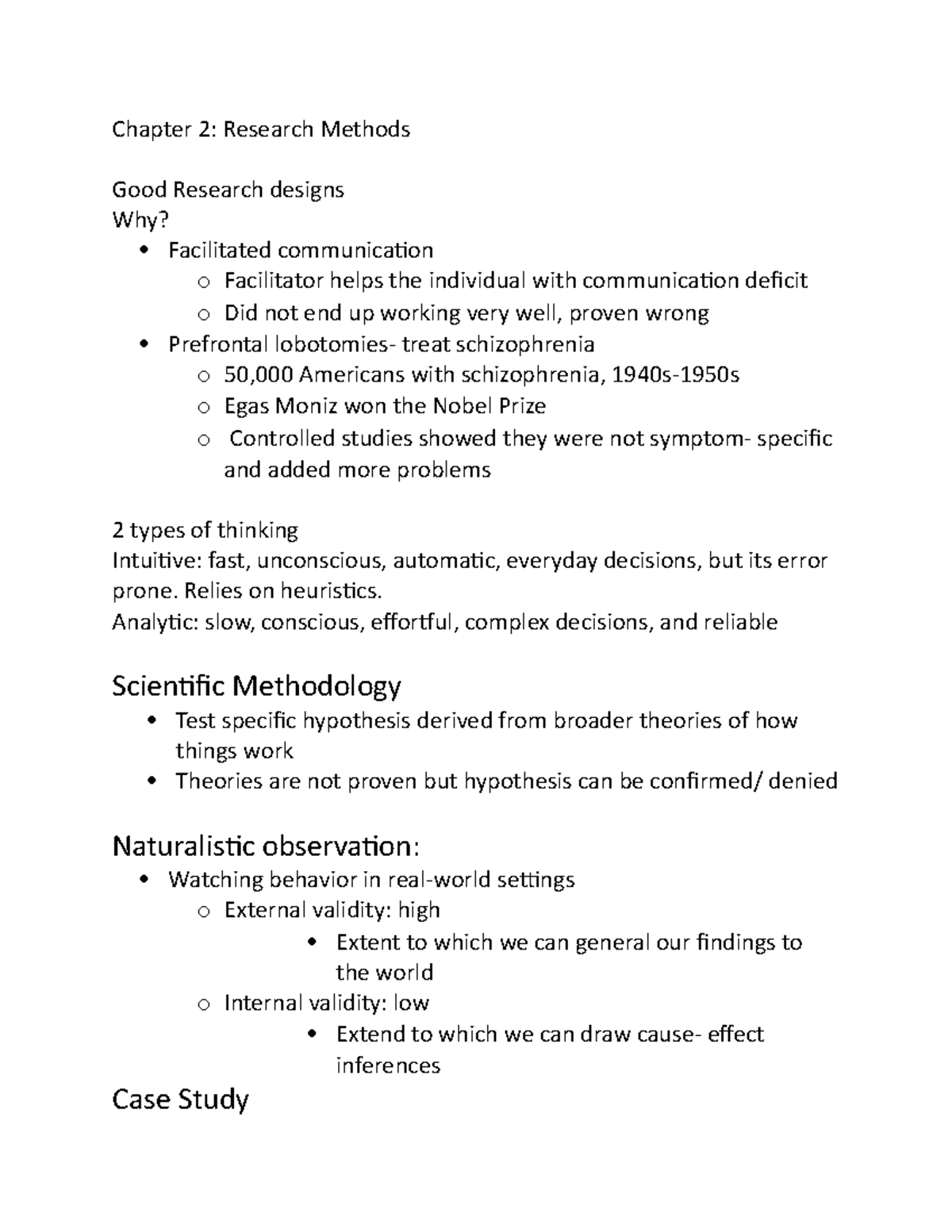 Chapter 2 - Lecture notes 2-3 - Chapter 2: Research Methods Good ...