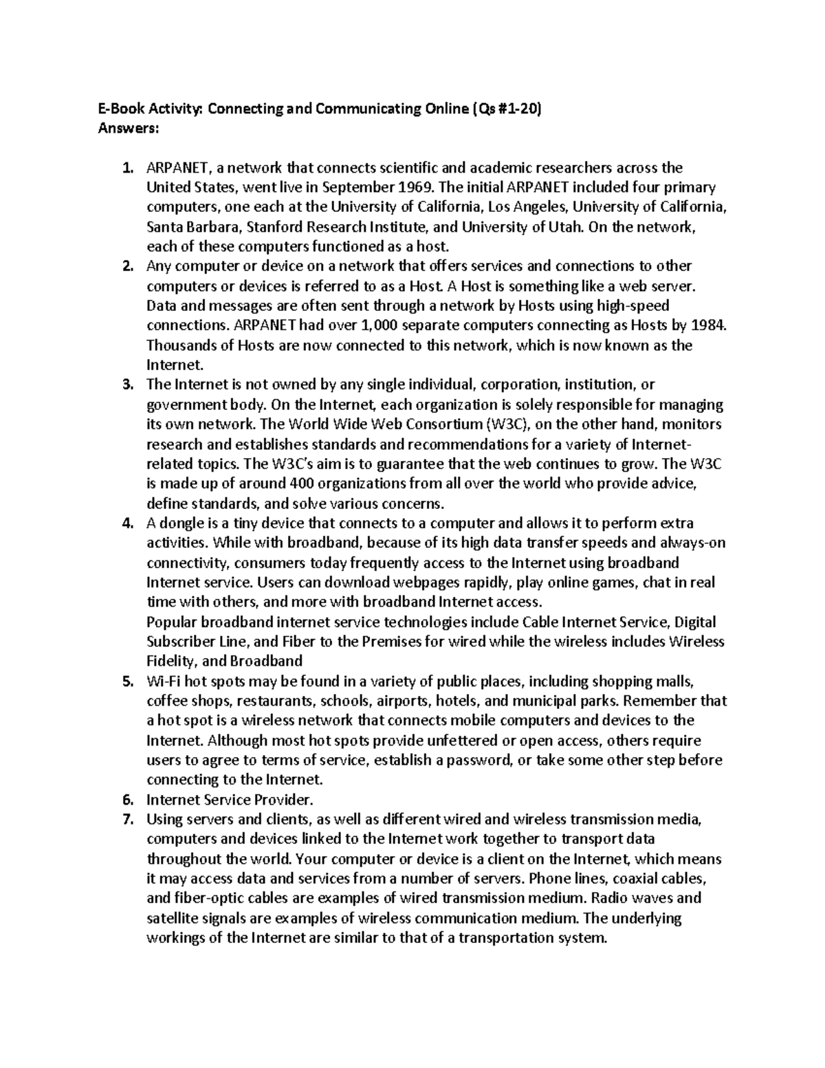 Chapter 2 SG - E-Book Activity: Connecting and Communicating Online (Qs ...