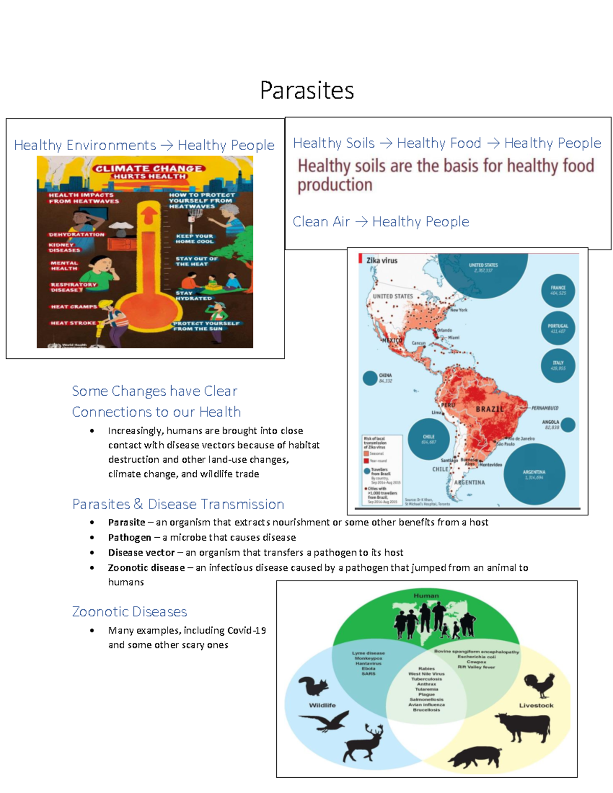 2485 Lecture 20 - good notes for exam - Parasites Some Changes have ...
