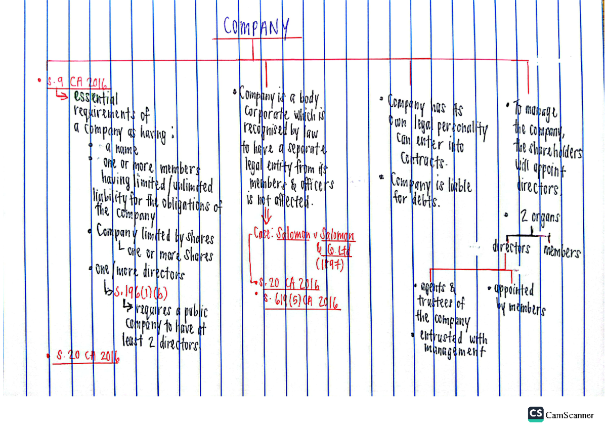 Introduction Chart No - ssfsfsfsf - Company Law I - CamScanner - Studocu
