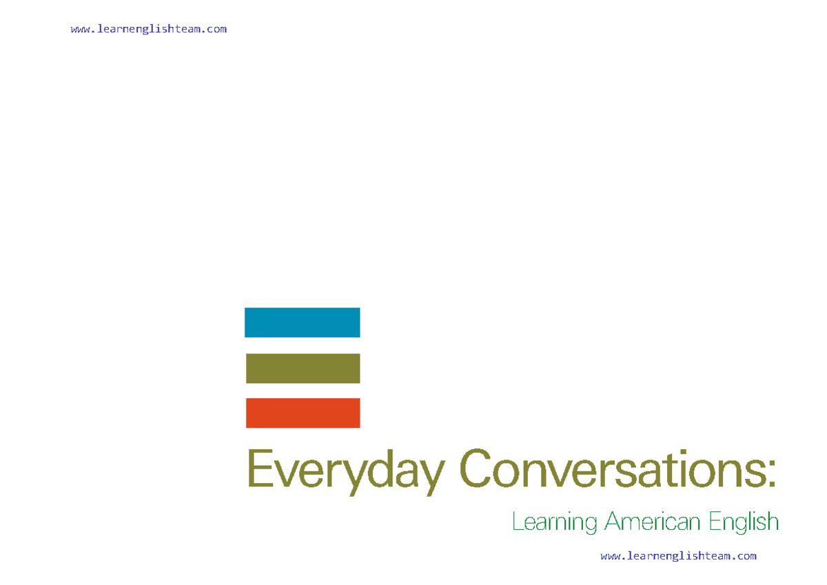 Everyday Conversation Practice - Everyday Conversations: Learning ...